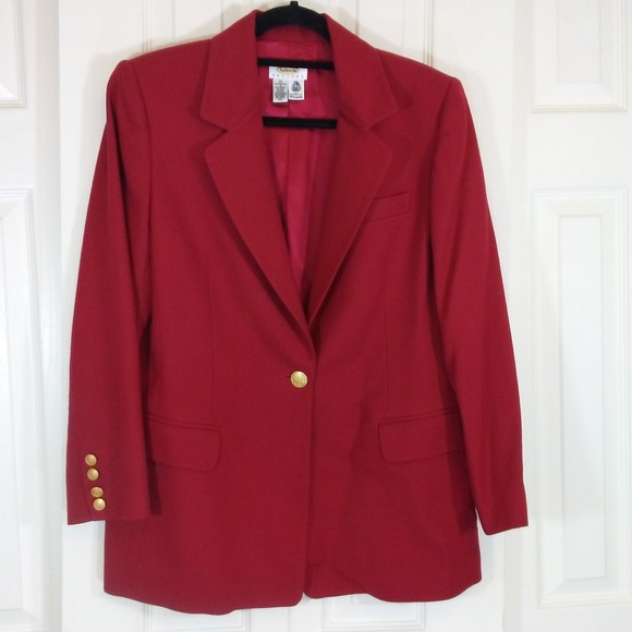 Talbots | Jackets & Coats | Talbots Red 0 Wool Blazer | Poshmark